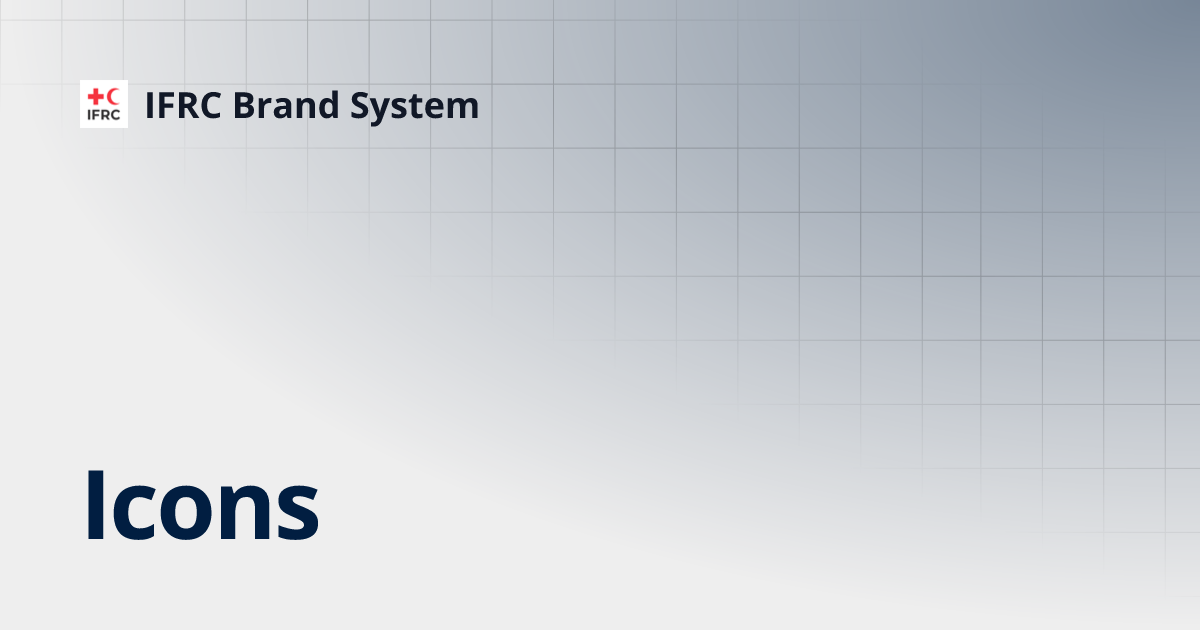 Icons | IFRC Brand System